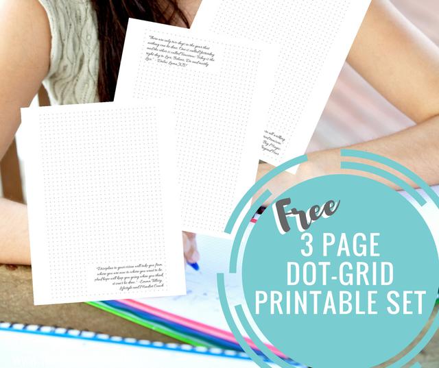 Dot-Grid-Free-Printable-Bullet-Journal-Set