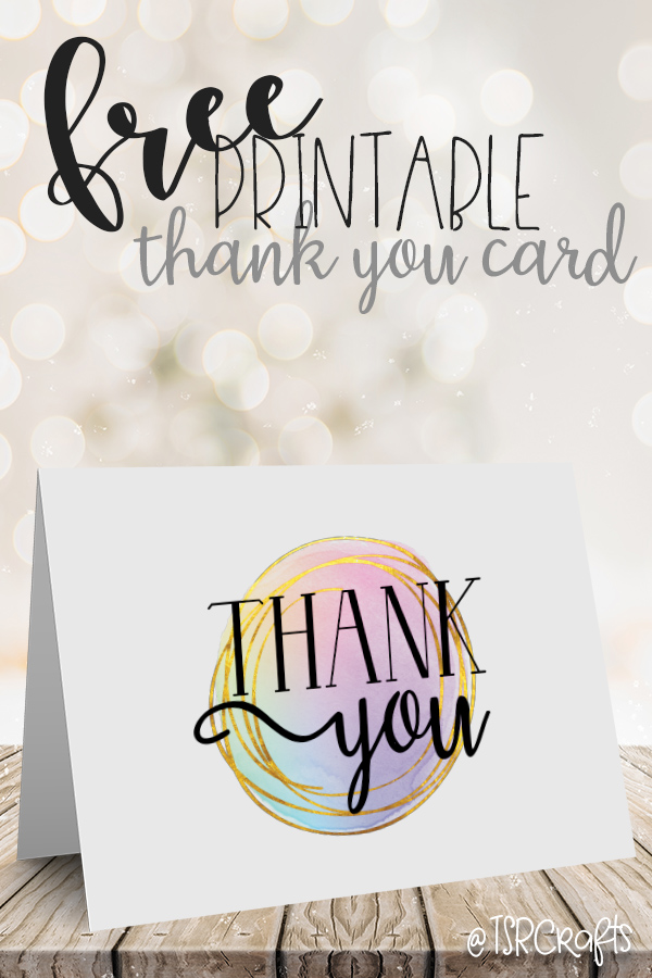 Free THANK YOU printable greeting card